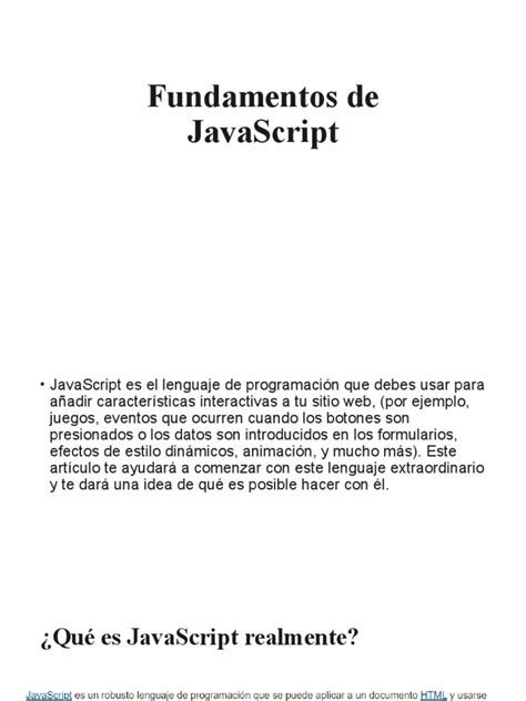 fundamentos de javascript pdf informática