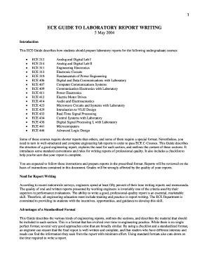 Fillable Online Ece Iit ECE Guide To Laboratory Report Writing Electrical And Computer Bb