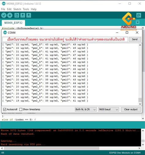 สอนใช้งาน Esp32 Pm2 5 เซ็นเซอร์ตรวจจับฝุ่นละออง วัดคุณภาพอากาศ Laser Dust Sensor Pms5003 G5