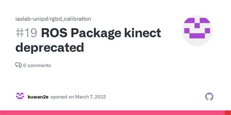Ros Package Kinect Deprecated · Issue 19 · Iaslab Unipdrgbd