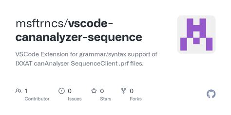 Github Msftrncsvscode Cananalyzer Sequence Vscode Extension For