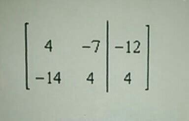 Solved Which Linear System Of Equation Does The Matrix Chegg Com