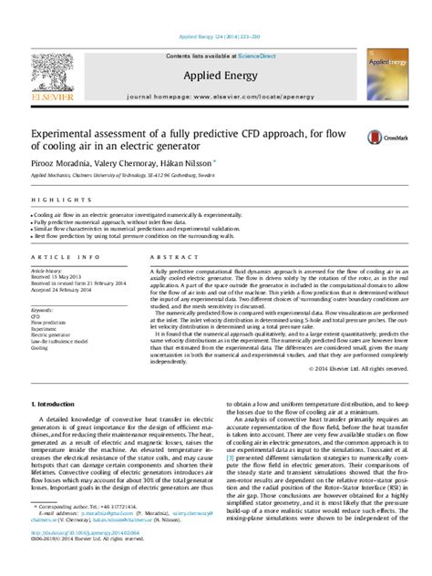 Pdf Experimental Assessment Of A Fully Predictive Cfd Approach For