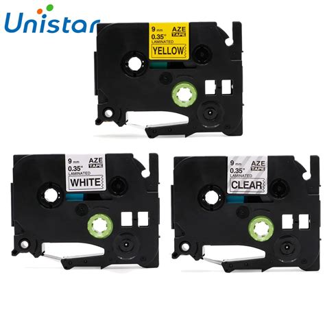 TZe 121 TZe 221 TZe 621 Compatible for Brother P touch Tape 9mm Black ...