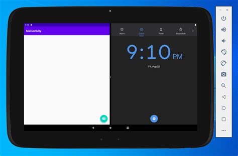 split screen multi window mode on android emulator stack overflow
