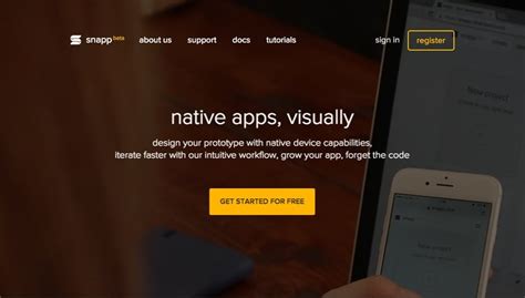 Snapp Design Your Prototype With Native Device Capabilities Iterate Faster With Our Intuitive