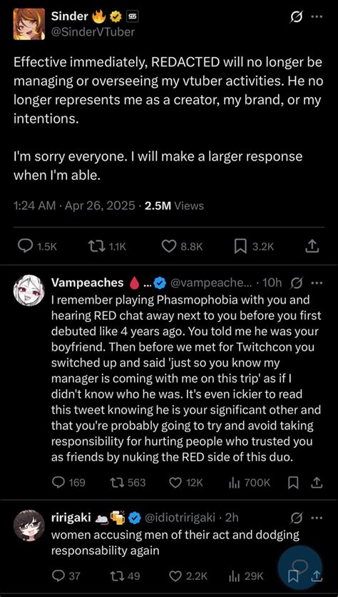 Sinder Sindervtuber Effective Immediately Redacted Will No Longer Be