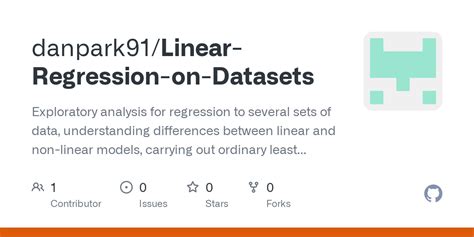 GitHub Danpark Linear Regression On Datasets Exploratory Analysis For Regression To Several