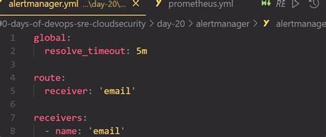 day 20 of my 90 day devops journey configuring alerting rules in