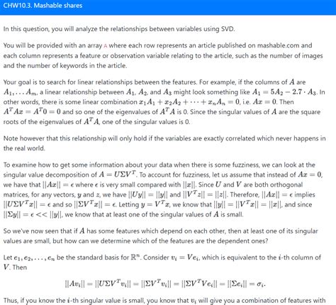 Solved In This Question You Will Analyze The Relationships Chegg