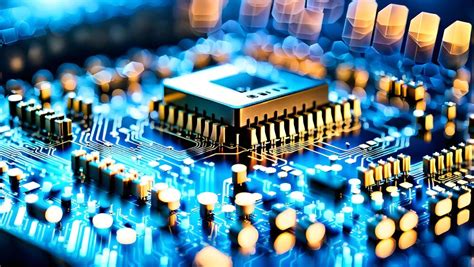 Premium Ai Image Illustration Machine Working On Microcircuit Microprocessor