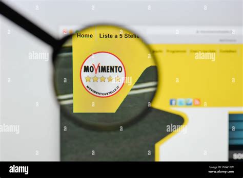 Milan, Italy - August 20, 2018: Movimento cinque 5 Stelle website ...