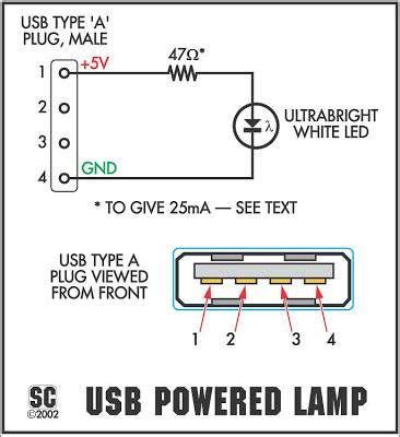 USB Lamp Circuit Diagram