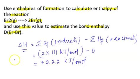 SOLVED Use enthalpies of formation given in Appendix C to calculate ÎH for the reaction Br g