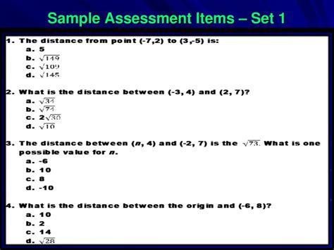 Ppt Assessing For Mathematics Success Mathematics I Algebrageometry