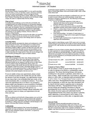 Fillable Online Informed Consent LPC Babe Emmaus Road Christian Counseling Fax Email Print