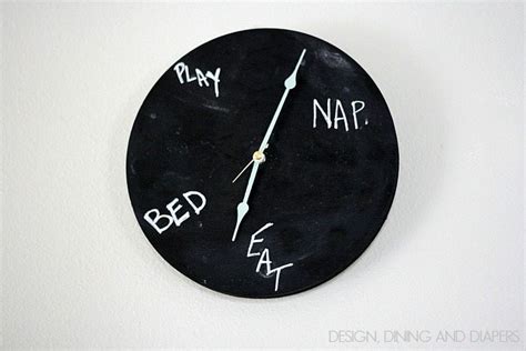 DIY Chalkboard Clock Taryn Whiteaker Designs
