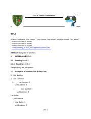 CSCE Conference Paper Format Docx CSCE Annual Conference TITLE Author Last Name First Name