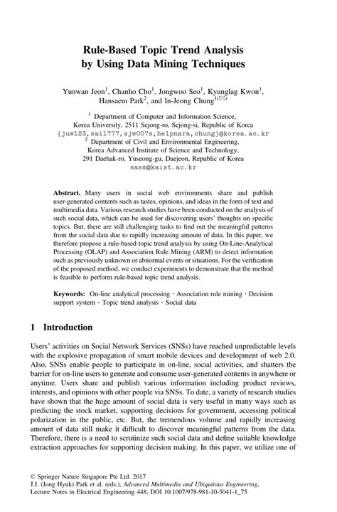 pdf rule based topic trend analysis by using data mining techniques