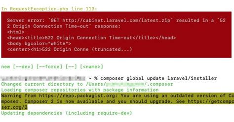[laravel] 錯誤解決：server error `get latest zip