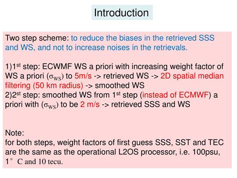 Ppt A New Scheme Of Wind Speed Convergence With Multi Angular Smos Tb