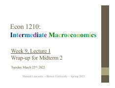 Econ W L Midterm Preparation Spring Pdf Econ Intermediate Macroeconomics