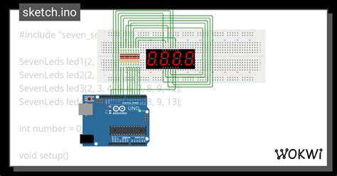 7 Segment Copy Wokwi Esp32 Stm32 Arduino Simulator