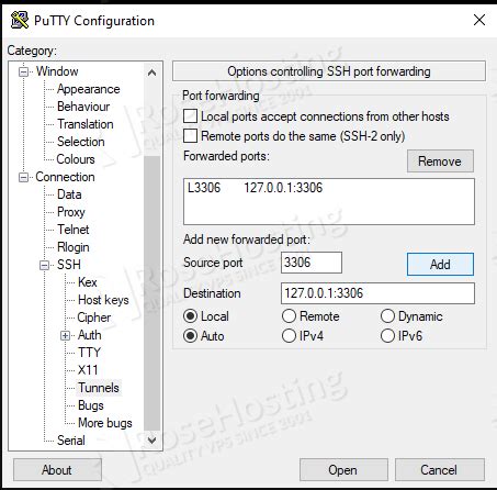 Access Your Database Remotely Through An SSH Tunnel RoseHosting