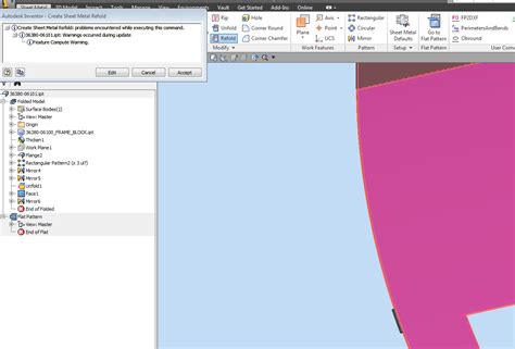 Solved Sheetmetal Part With Unfod Make Face Refold Autodesk Community