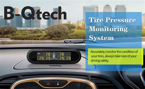 B Qtech Wireless Solar Power TPMS Tire Pressure Monitoring System RV Truck TPMS With 6 Sensors