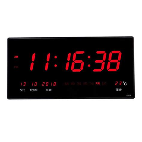 clocks 18 5 inch extra large led digital wall clock calendar large