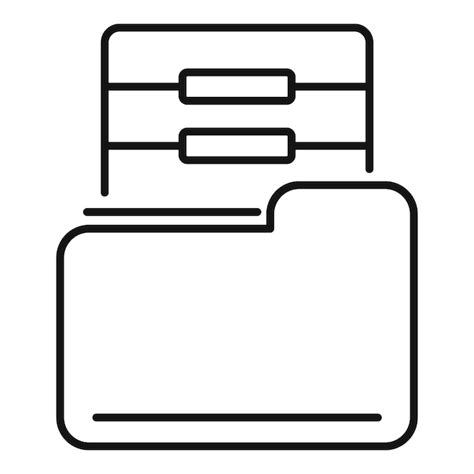 Premium Vector Computer File Folder Icon Outline Computer File Folder Vector Icon For Web