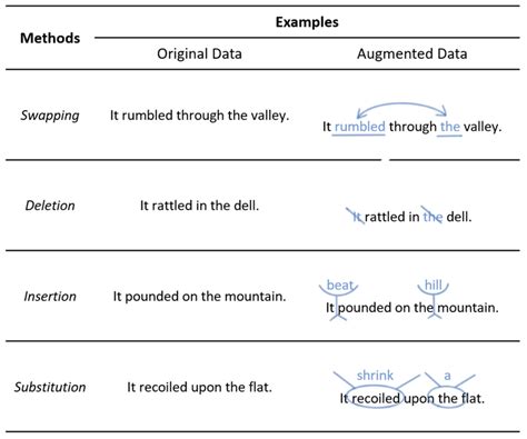 1 visualization of common rule based techniques for data augmentation