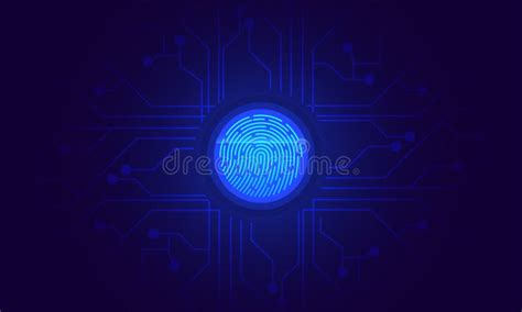 Fingerprint Scan Biometric Identity And Approval Future Of Sec Stock Illustration