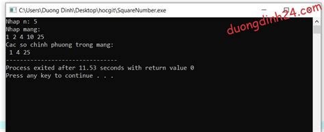 kiểm tra số chính phương trong c c check square number
