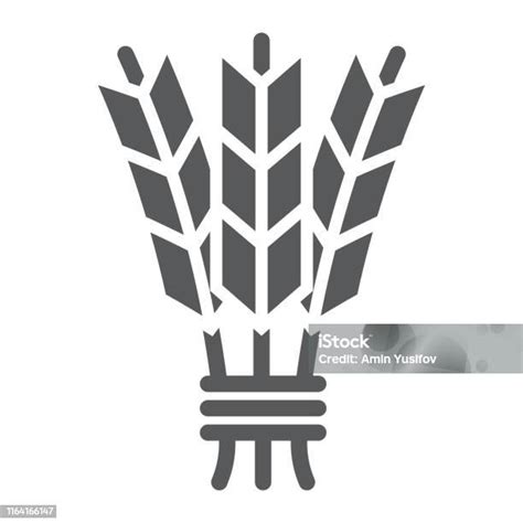 보리 문양 아이콘 수확 과 호밀 밀 기호 벡터 그래픽 흰색 배경에 단단한 패턴 10에 대한 스톡 벡터 아트 및 기타 이미지