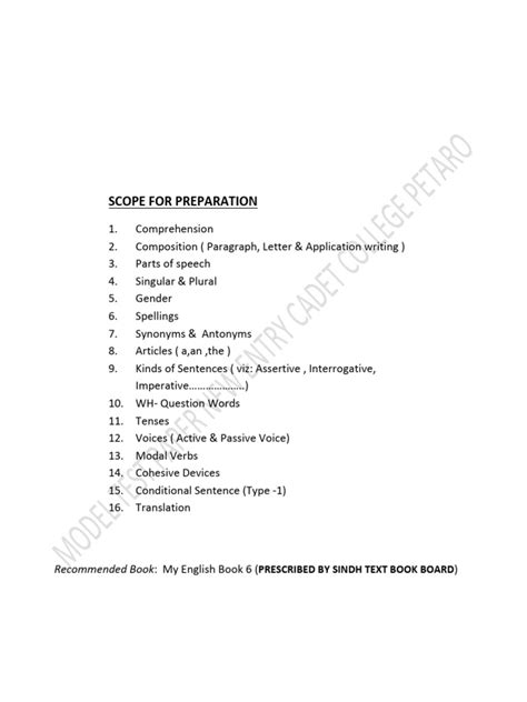 English Model Test Paper Vii Pdf