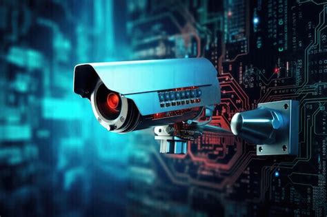 Premium Ai Image Enhancing Surveillance The Digital Remix Of Cctv Security Technology With
