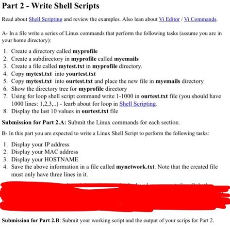 solved part 2 write shell scripts read about shell