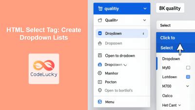 HTML Option Tag Create Select List Options CodeLucky