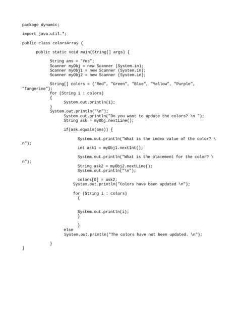 Java Code Activity 2 Pdf