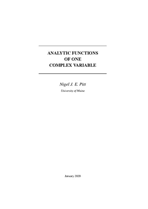 2020 22 01 pitt analytic functions of one complex variable