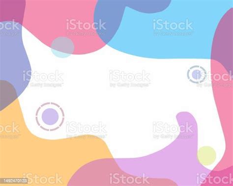텍스트를 위한 중간에 빈 공간이 있는 유동적인 파스텔 색상의 패턴이 있는 미적 추상적 배경 0명에 대한 스톡 벡터 아트 및 기타 이미지 0명 개념 곡선 Istock