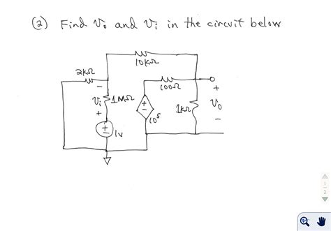 Solved Find V0 And Vi In The Circuit Below