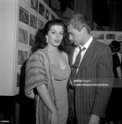 Actors Dennis Hopper And Joan Bradshaw Attend A Party For French