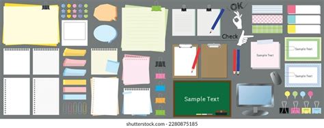Note Paper Pin Binder Clip Push Stock Vector Royalty Free 2280875185 Shutterstock
