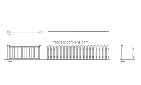 Best 13 Wooden Fences Free Cad Drawings Artofit