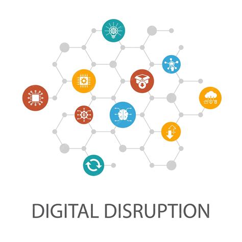 Premium Vector Digital Disruption Presentation Template Cover Layout