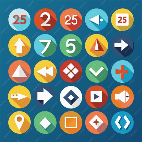 Colorful Flat Arrow Icons Collection 25 Vector Icons For Ui Design Premium Ai Generated Vector