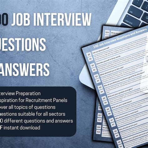 Job Interview Preparation Template Etsy